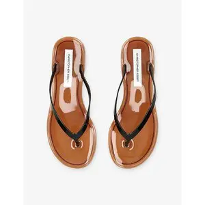 Christopher Esber Pvc Flip Flops With Open Round Toe - Bronze Com