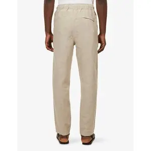 Derek Rose Vienna Drawstring Linen Trousers - Beige
