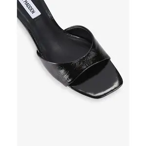 Steve Madden Leather Mules With Square Open Toe And High Heel - Black
