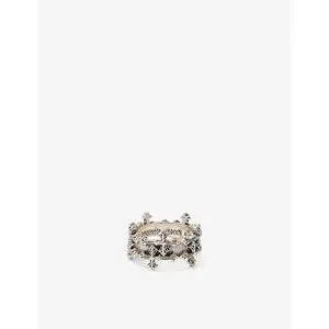 Emanuele Bicocchi Sterling Engraved Cross Ring - Silver