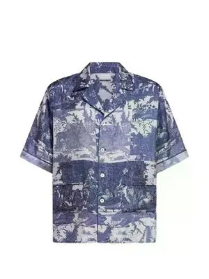 PIERRE-LOUIS MASCIA Aloe Printed Short-sleeve Shirt