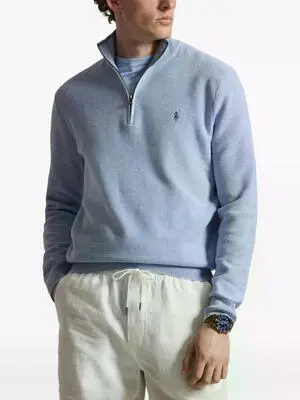 Polo Ralph Lauren Quarter Zip Knit Sweater - Blue