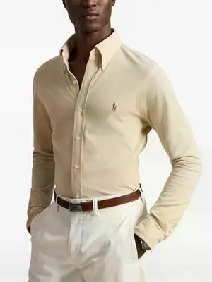 Polo Ralph Lauren Button-down Embroidered Shirt - Neutrals