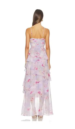 Astr The Label Coline Tiered Ruffle Maxi Dress