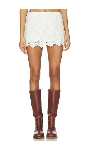 Free People Eyes On You Eyelet Skort - Ivory