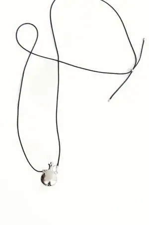FRONT ROW SHOP Flask-shaped Pendant Necklace - Silver