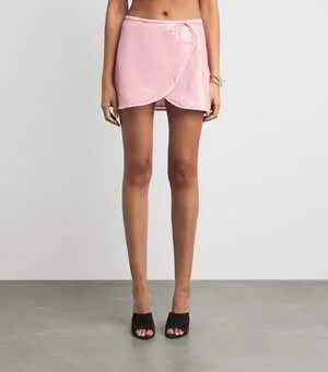 Oseree Sequined Mini Skirt