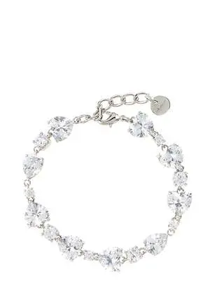 SELF-PORTRAIT Crystal Droplet Bracelet - Silver