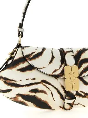 GANNI B-kat Shoulder Bag With Zebra Print - Multicolor