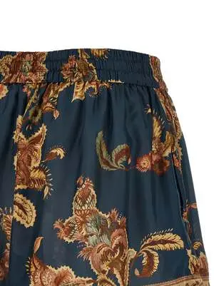 Zimmermann Aster Printed Silk Shorts - Multicolor