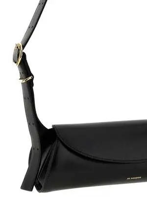 JIL SANDER Cannolo Small Shoulder Bag - Black