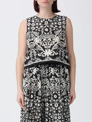Max Mara Sleeveless Printed Top - Black