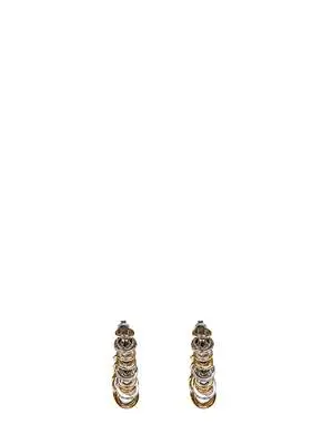 PACO RABANNE PACO RABANNE Silver And Gold Small Punk XL Link Earrings