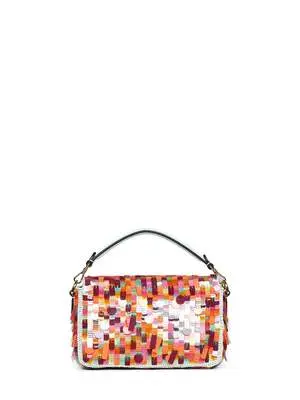 Fendi Sequined Leather Baguette Mini Bag