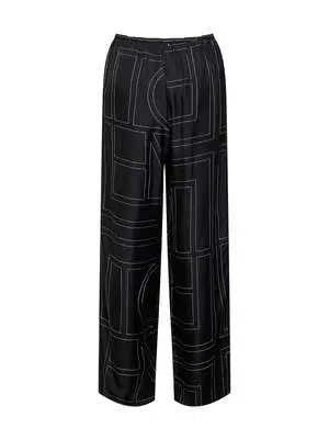 TOTEME Monogram Silk Pajama Trousers - Multicolor