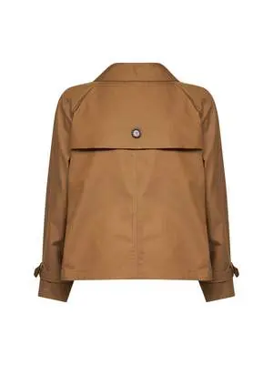Max Mara Double-breasted Short Trench Coat - Multicolor