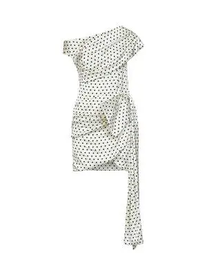 SELF-PORTRAIT Polka Dot-print Satin Mini Dress - Multicolor