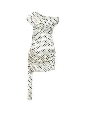 SELF-PORTRAIT Polka Dot-print Satin Mini Dress - Multicolor