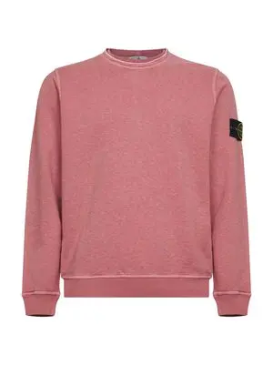 Stone Island Oleander Slub-effect Malfilé Cotton Sweatshirt