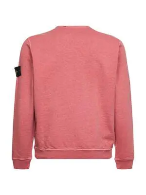 Stone Island Oleander Slub-effect Malfilé Cotton Sweatshirt