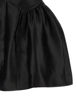 SELF-PORTRAIT Taffeta Collared Mini Dress - Black
