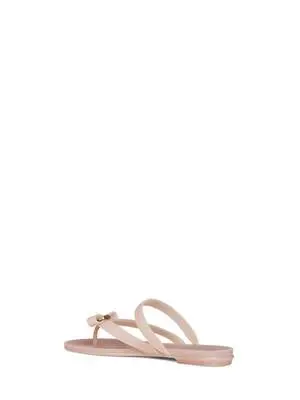 FERRAGAMO Pink Rubber Vara Bow Thong Sandals - Multicolor