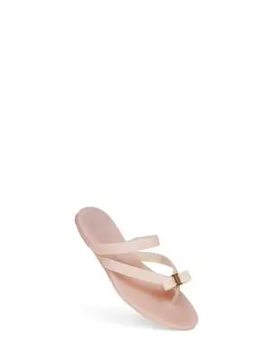 FERRAGAMO Pink Rubber Vara Bow Thong Sandals - Multicolor