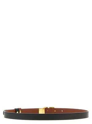 Valentino Garavani Reversible Leather Belt With Vlogo Buckle - Multicolor