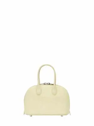 SELF-PORTRAIT Yellow Lizard-embossed Leather Mini Bag With Charms - Multicolor