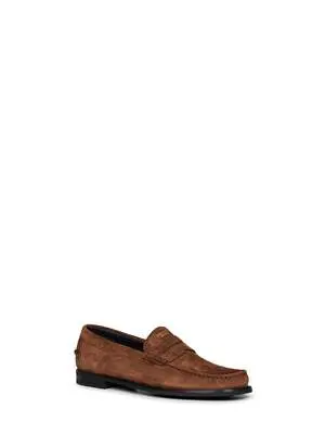 Prada Aged-effect Suede Loafers - Multicolor
