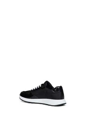 Prada Black Re-nylon And Brushed Leather Prax 01 Sneakers - Multicolor