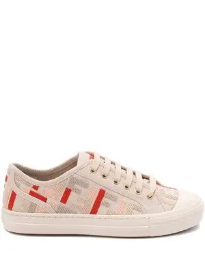 Fendi Domino Canvas Lace-up Sneakers