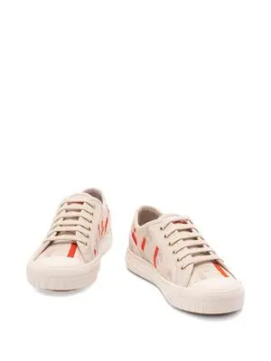 Fendi Domino Canvas Lace-up Sneakers