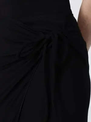 Max Mara Wrap Skirt With Tie Detail - Black