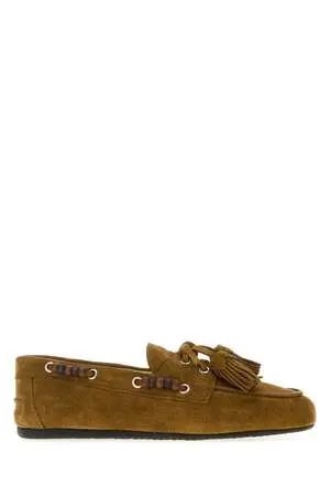 Miu Miu Suede Loafers - Green