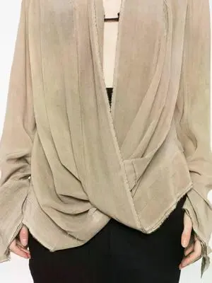 YEHUAFAN Silk Long-sleeve Shirt
