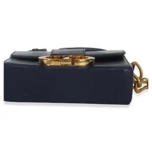 Dior Navy Calfskin 30 Montaigne Box Bag - Blue