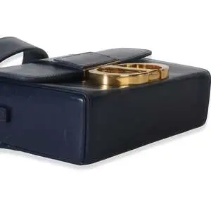 Dior Navy Calfskin 30 Montaigne Box Bag - Blue