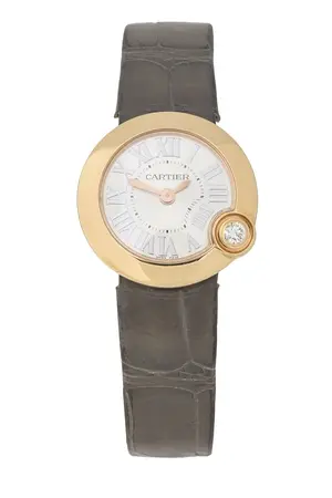 Cartier Ballon Blanc Rose Gold Watch With Diamond Accent - Silver