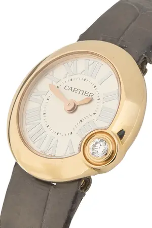 Cartier Ballon Blanc Rose Gold Watch With Diamond Accent