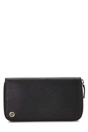 Gucci Interlocking Zip-around Wallet - Black