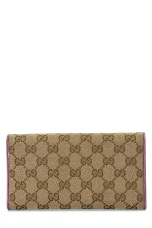 Gucci Original Gg Canvas Bow Continental Wallet