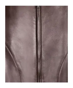 Brunello Cucinelli Leather Zip Jacket