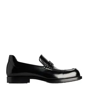 Balenciaga Square Toe Loafers With Matte B Logo