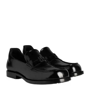 Balenciaga Square Toe Loafers With Matte B Logo