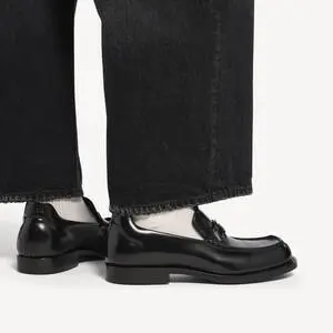 Balenciaga Square Toe Loafers With Matte B Logo