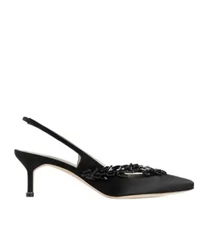 BALENCIAGA X MANOLO BLAHNIK Slingback Heels - Black