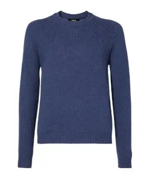 Fendi Ff Cashmere Jumper - Blue