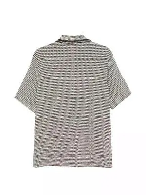 BOSS Textured Knit Short-sleeve Shirt - Neutrals