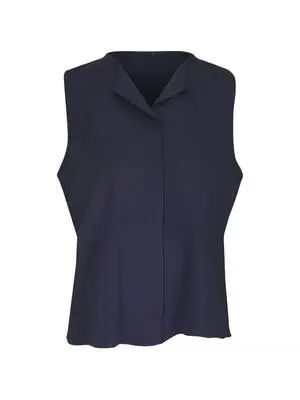 PETER COHEN Sleeveless Notched-collar Blouse